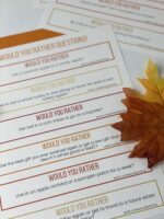 100 Fun Fall Would You Rather Questions - Confessions of Parenting- Fun ...