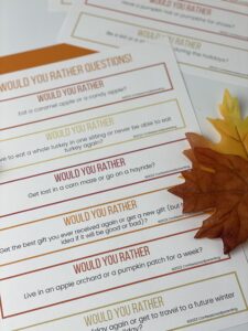 100 Fun Fall Would You Rather Questions - Confessions of Parenting- Fun ...