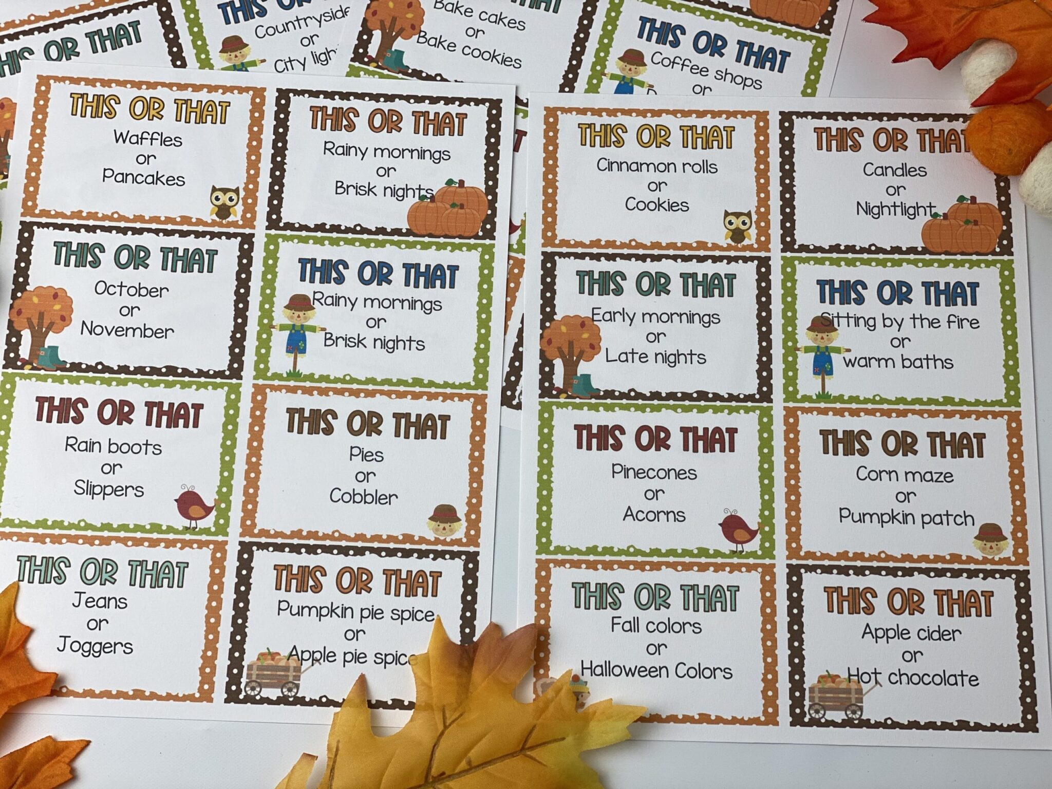 130+ Festive Fall This or That Questions