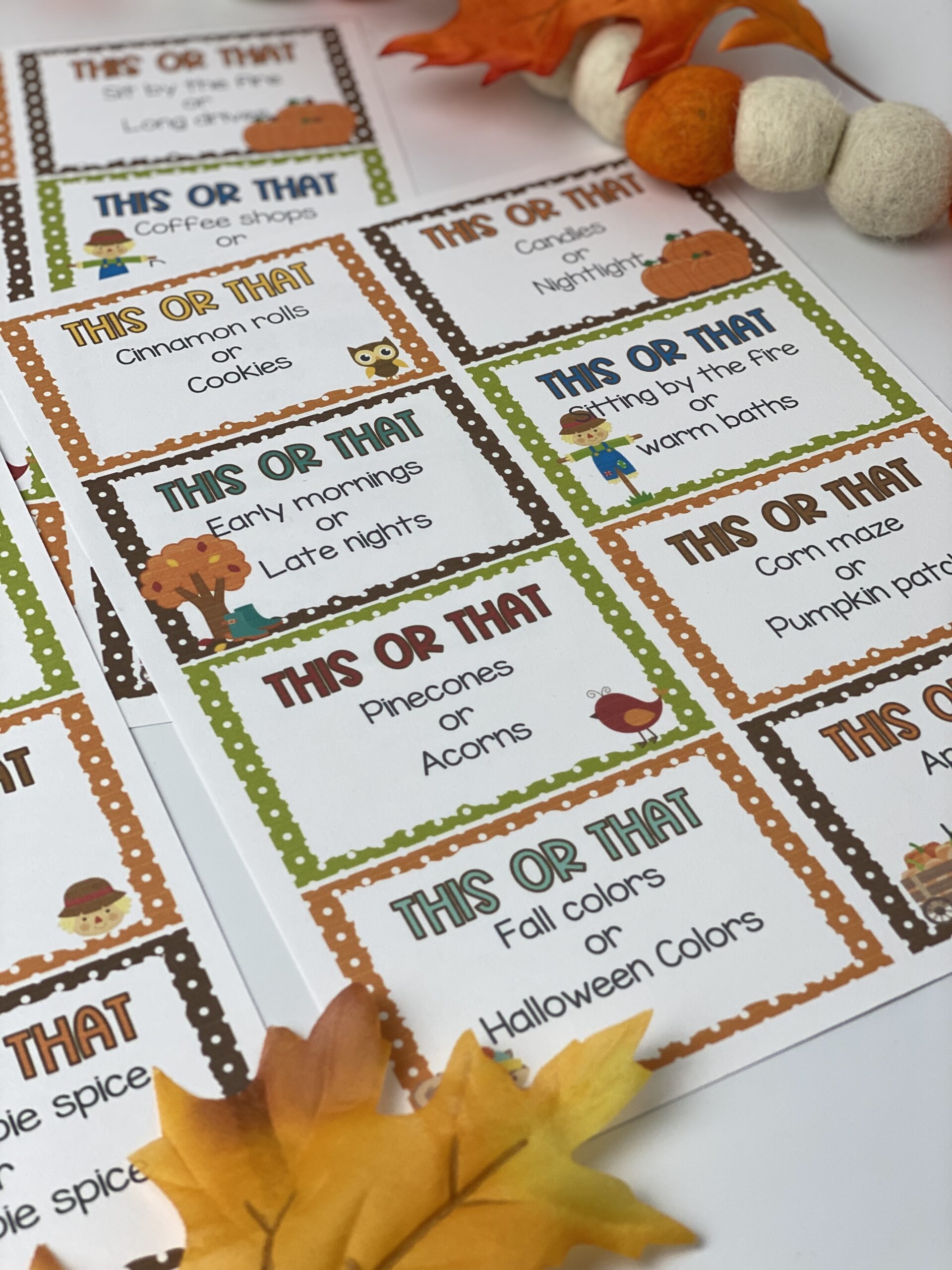 130+ Festive Fall This or That Questions