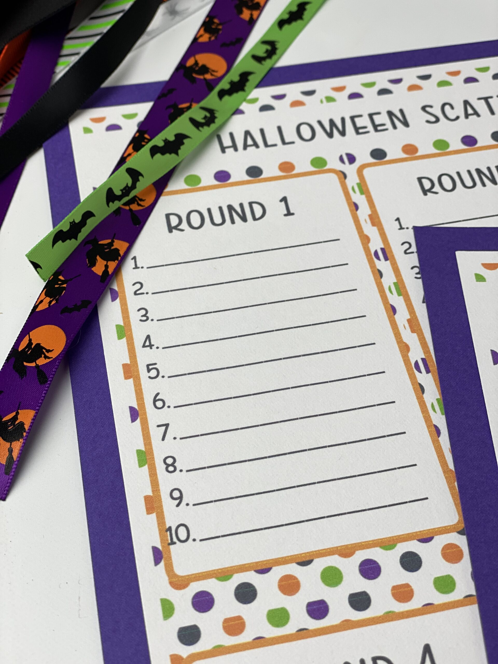 Spooky Halloween Scattergories Printable