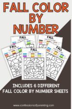 Free Fall Color By Number Printables
