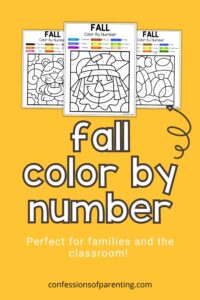 Free Fall Color By Number Printables