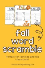 Fall Word Scramble