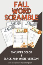 Fall Word Scramble