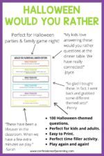 129 Halloween Would You Rather Questions [Free Printable]