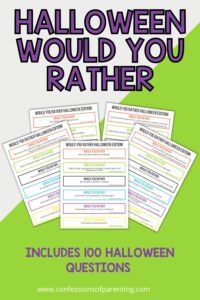 129 Halloween Would You Rather Questions [Free Printable]