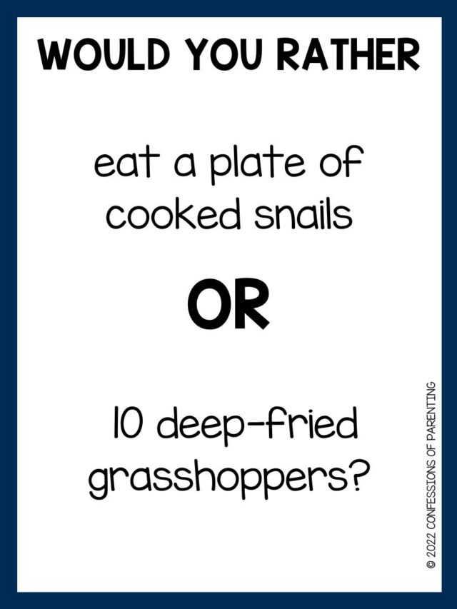 100 Best Would You Rather Food Questions + Printable Cards