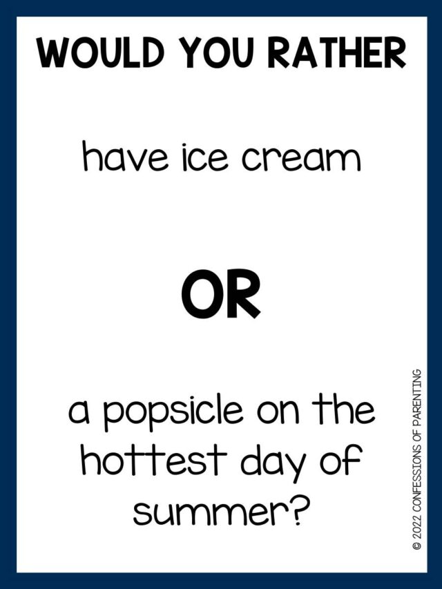 100 Best Would You Rather Food Questions + Printable Cards