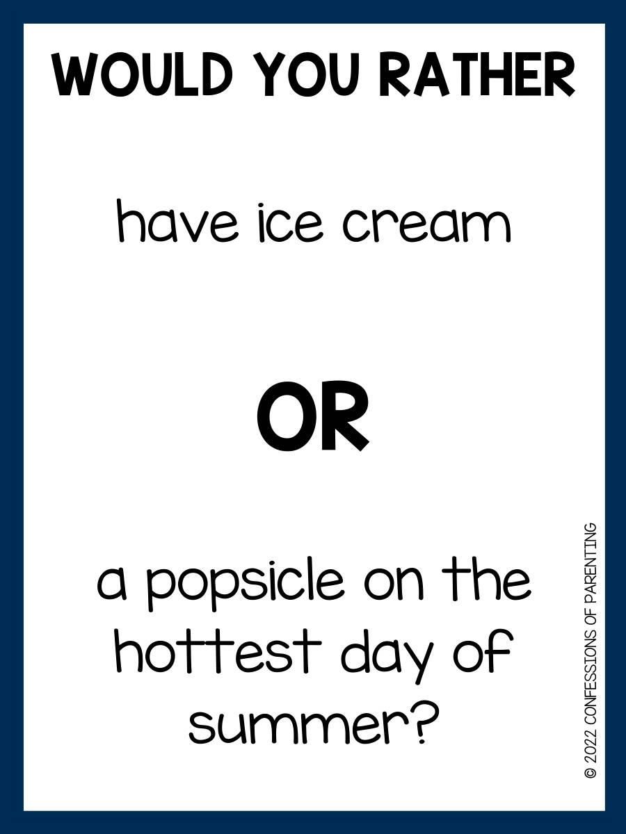 100 Best Would You Rather Food Questions + Printable Cards