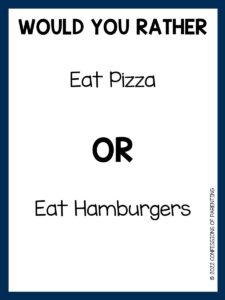100 Best Would You Rather Food Questions + Printable Cards