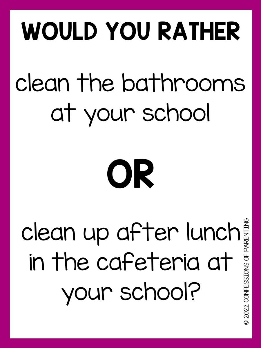 100+ Fun Would You Rather Questions for High School Students