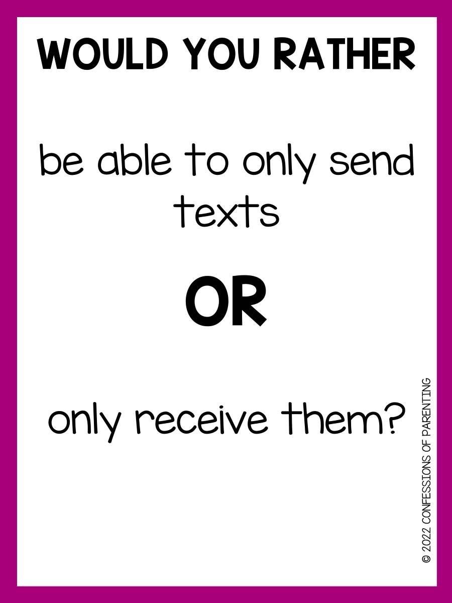 100+ Fun Would You Rather Questions for High School Students