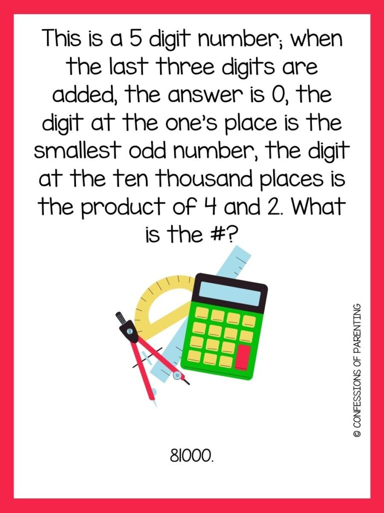 Math Riddles With Answers