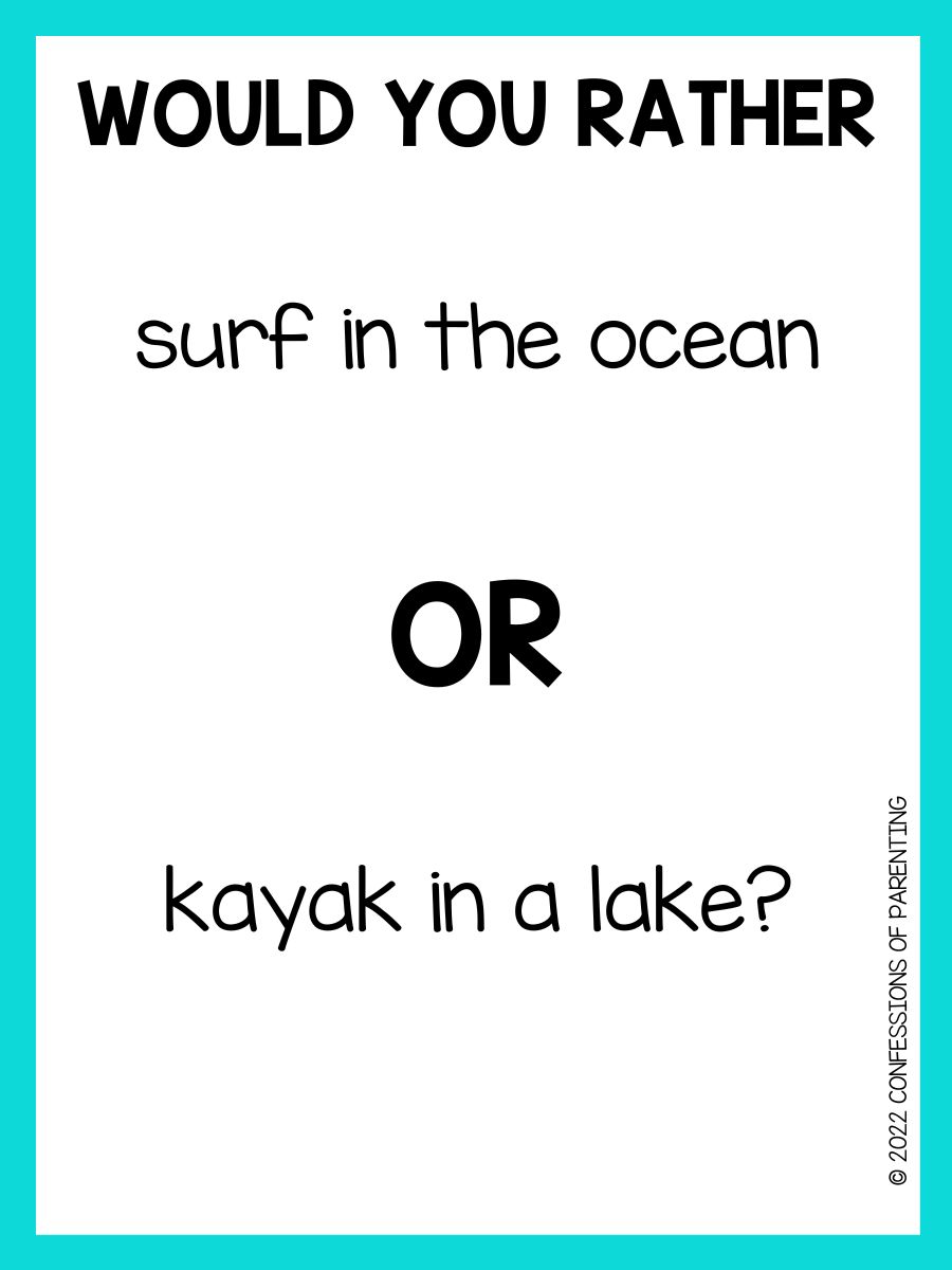 100+ Best Would You Rather Summer Questions for Kids