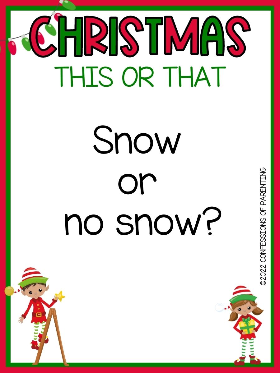 60 Jolly Christmas This or That Questions