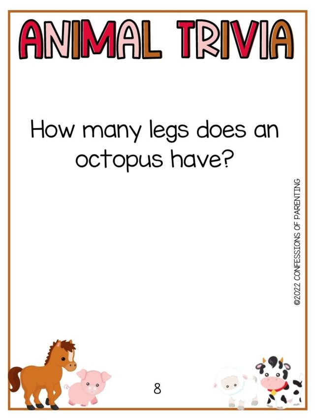 100 Animal Trivia Question for Kids