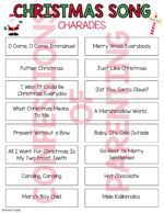 94 Festive Christmas Song Charades