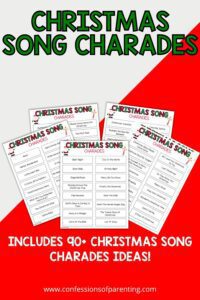 94 Festive Christmas Song Charades