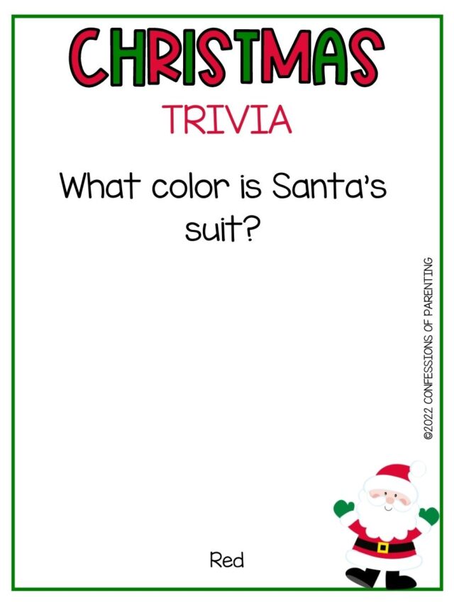 100 Christmas Trivia for Kids - Confessions of Parenting- Fun Games ...