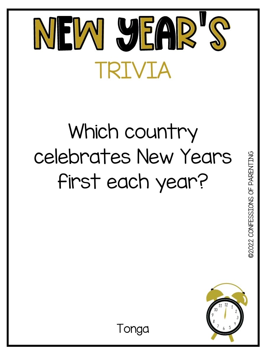 50 New Years Trivia Questions