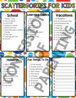 Scattergories for Kids: 5 Fun Rounds!