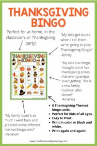 Free Printable Thanksgiving Bingo Cards