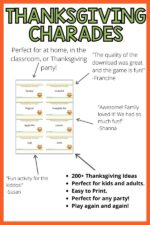 Awesome Thanksgiving Charades Printable [200 Ideas]