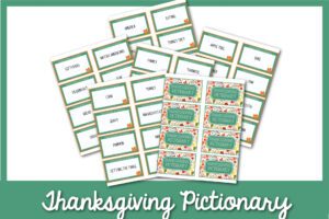 Thanksgiving Pictionary Printable