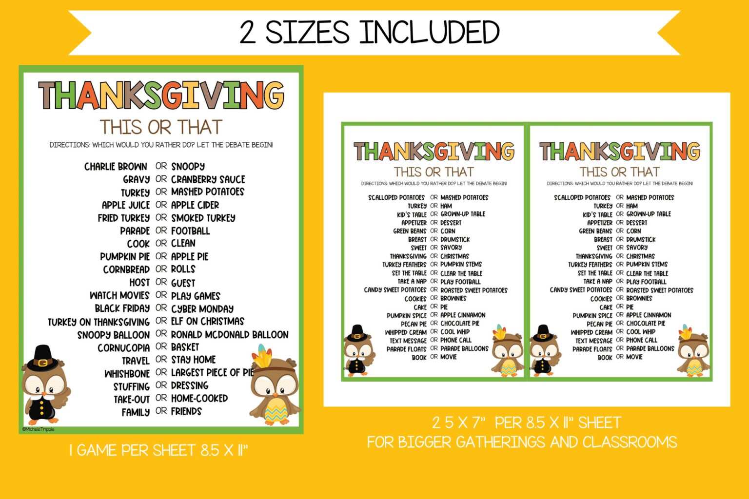 50 Thanksgiving This or That Questions