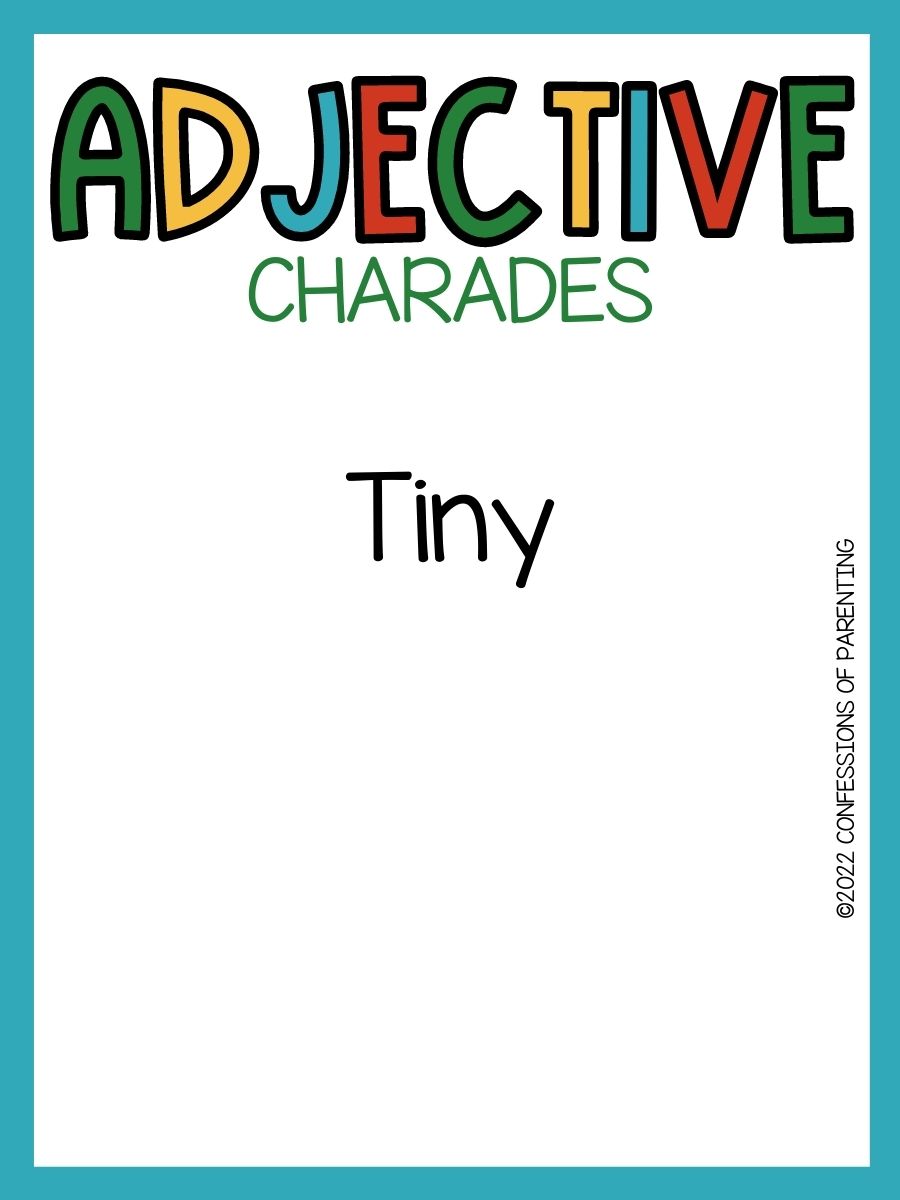 50 Fun Adjective Charades