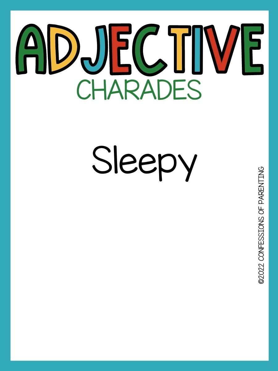 50 Fun Adjective Charades