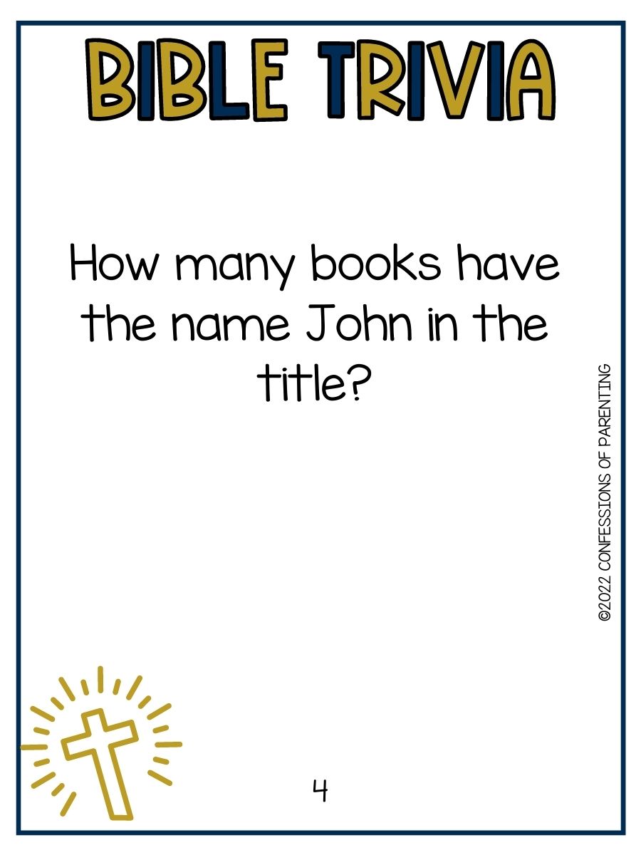 200+ Awesome Bible Trivia Questions and Answers! - Confessions of ...