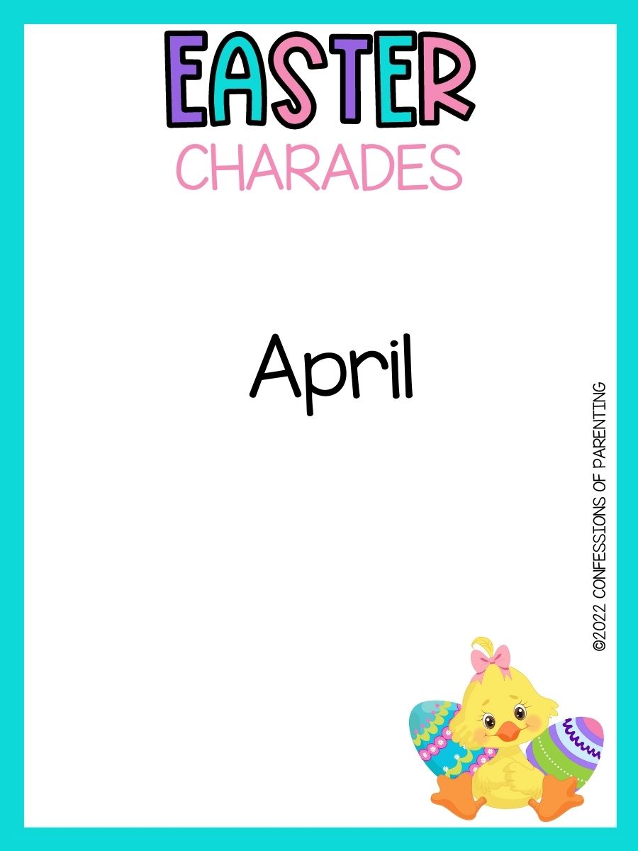 50 Easter Charades Ideas + Printable Cards