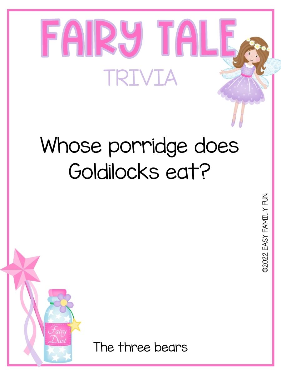 100 Fairy Tale Trivia Questions for Kids