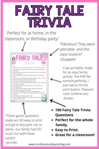 100 Fairy Tale Trivia Questions for Kids