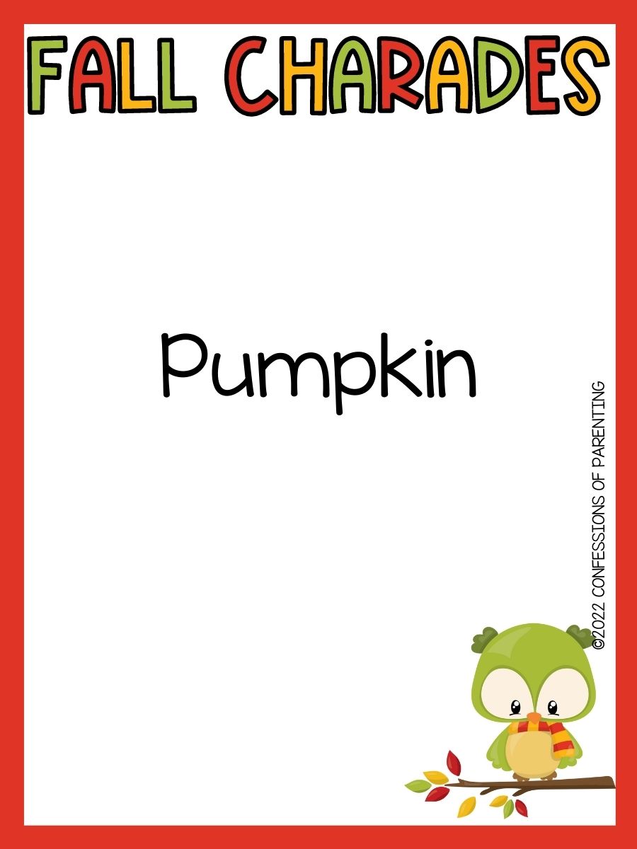 50 Fun Fall Charades Ideas for the Whole Family