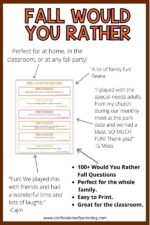 100+ Fall Would You Rather Questions for Kids, Teens, and Families