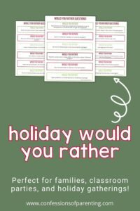 The Best Would You Rather Holiday Questions