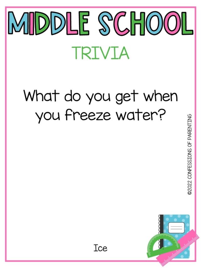50 Middle School Trivia Questions
