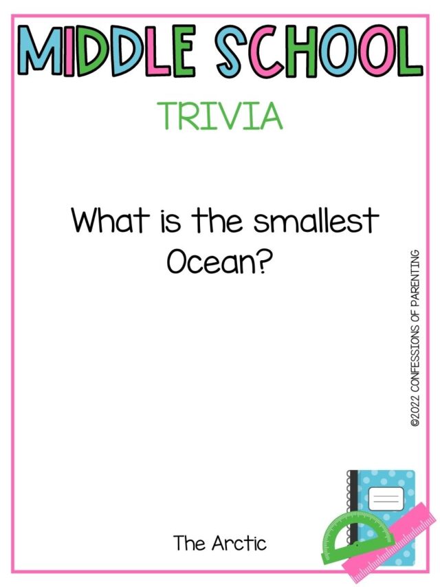 50 Middle School Trivia Questions - Confessions of Parenting- Fun Games ...