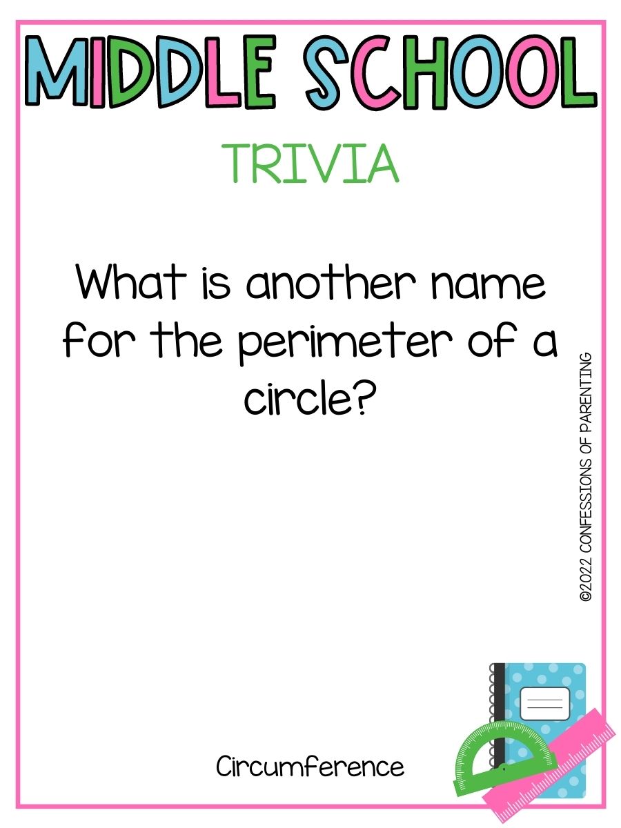 50 Middle School Trivia Questions