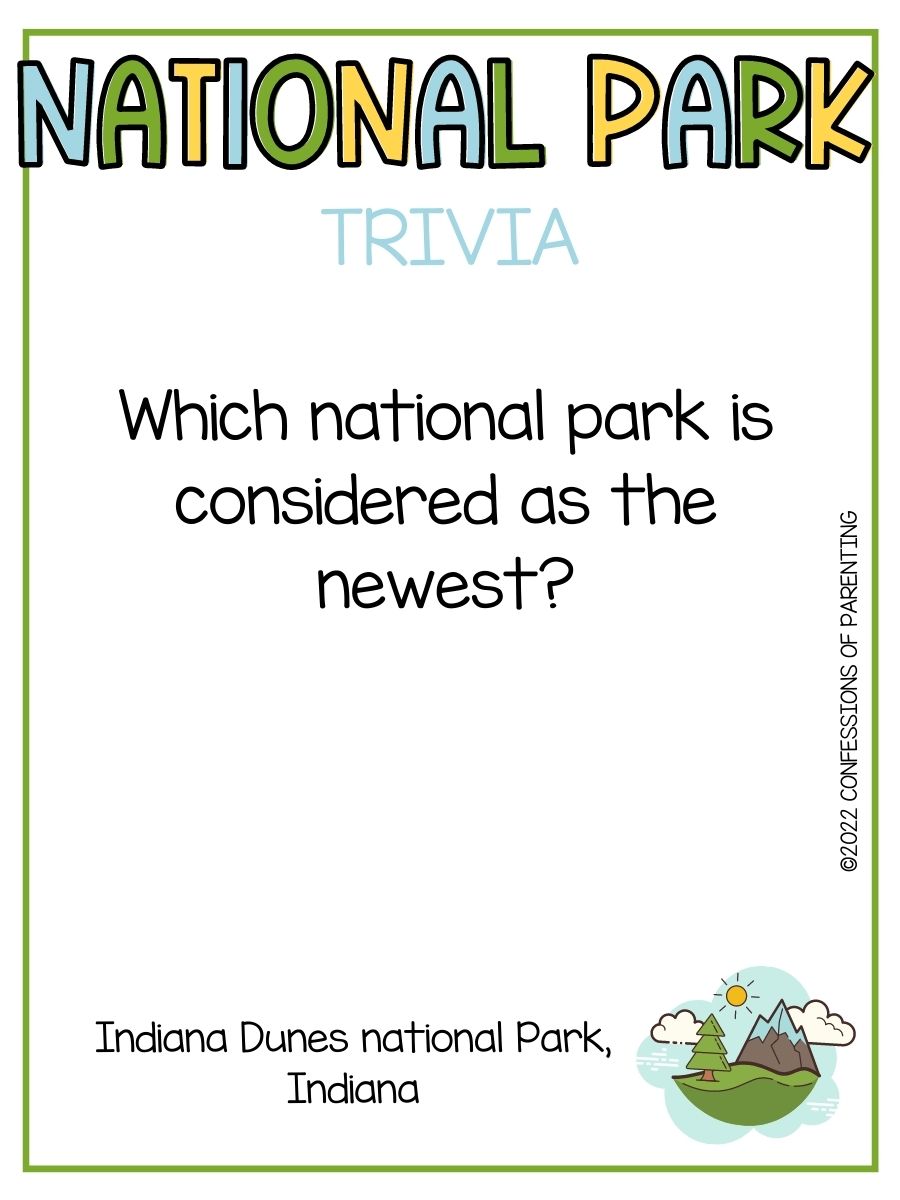 100 National Park Trivia - Confessions of Parenting- Fun Games, Jokes ...
