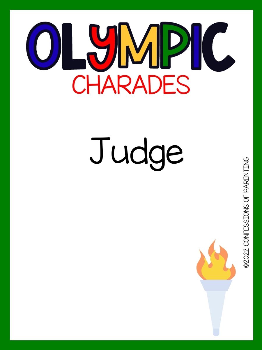 50+ Olympic Charades Ideas + Printable Cards