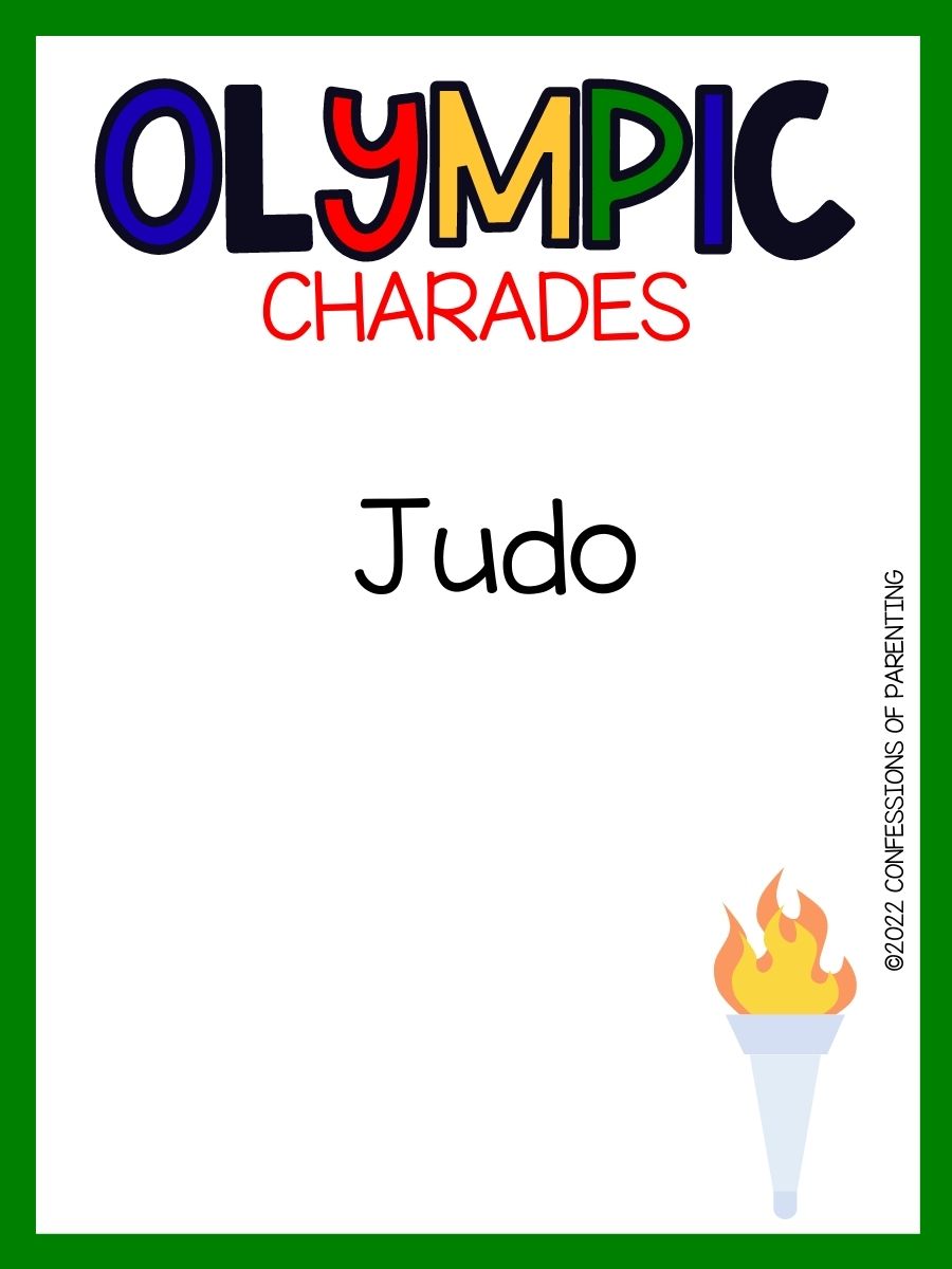 50+ Olympic Charades Ideas + Printable Cards