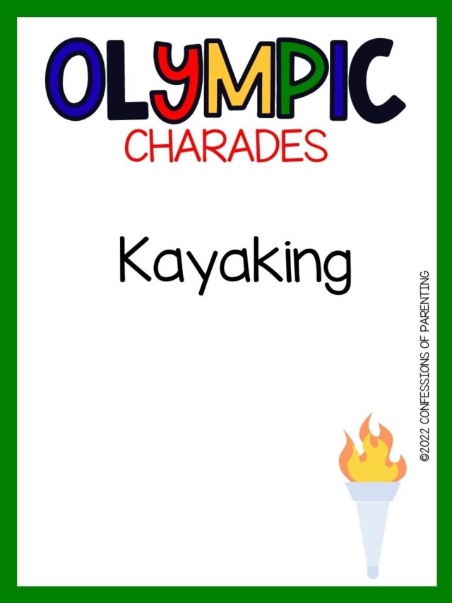 50+ Olympic Charades Ideas + Printable Cards