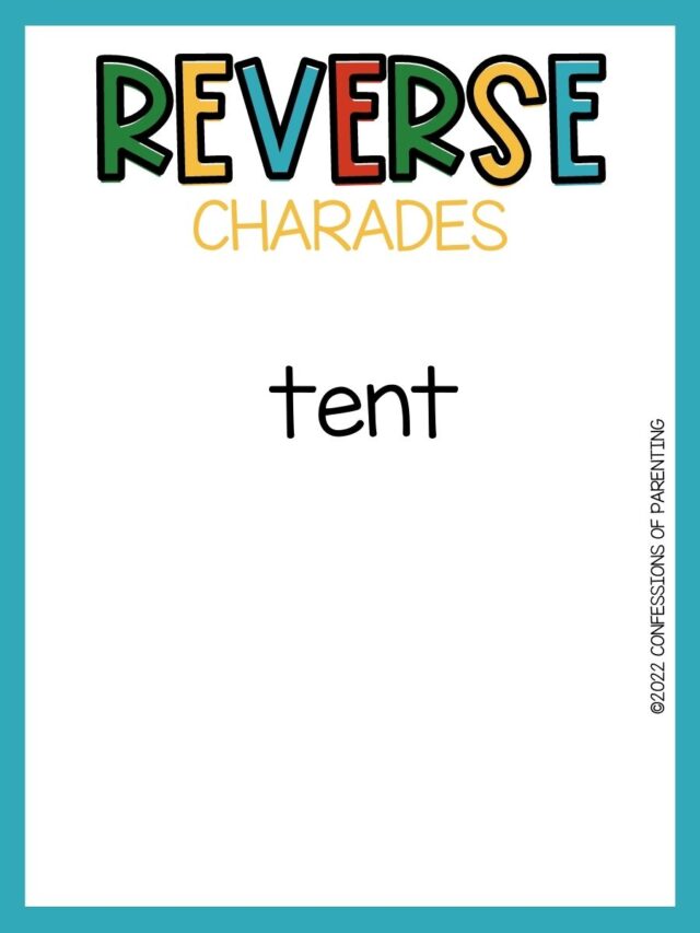 Reverse Charades Game with 50 Printable Ideas