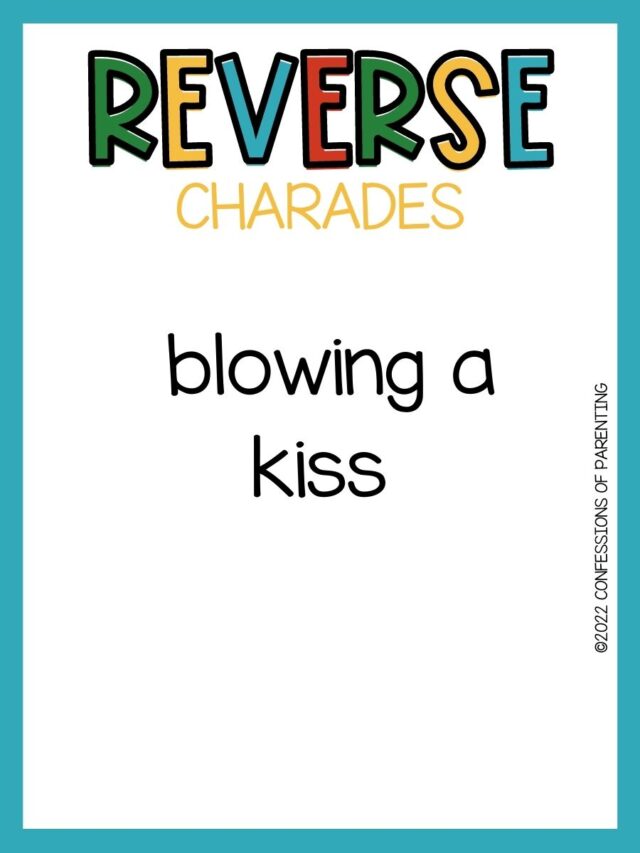 Reverse Charades Game with 50 Printable Ideas