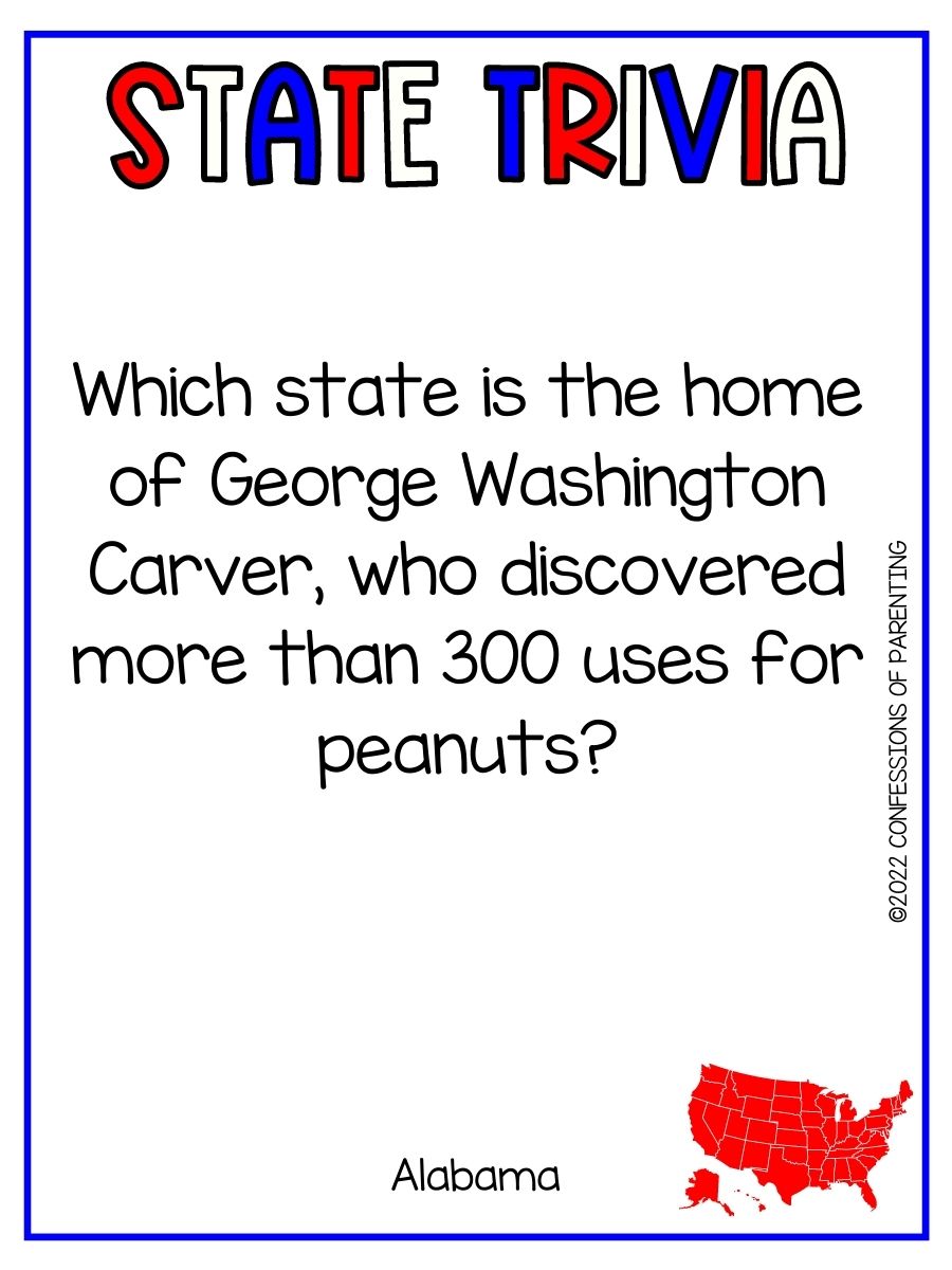 100 State Trivia Questions