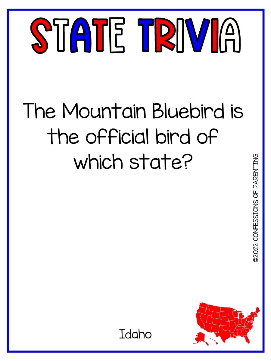 100 State Trivia Questions